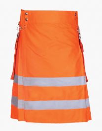 Orange FireFighter Kilt with Detachable Pockets | TUK