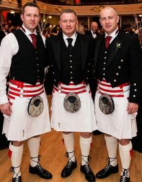 White Utility Kilt with Red Nylon Strap